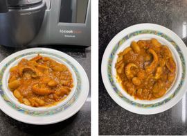 Jibia (sepia) con habas