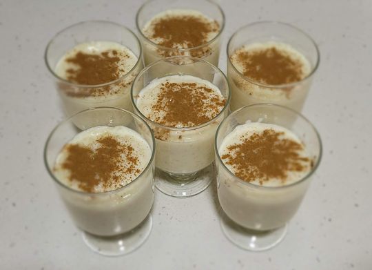 Arroz con leche en copas