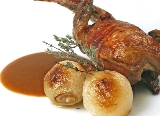 Codornices rellenas de paté de jamón