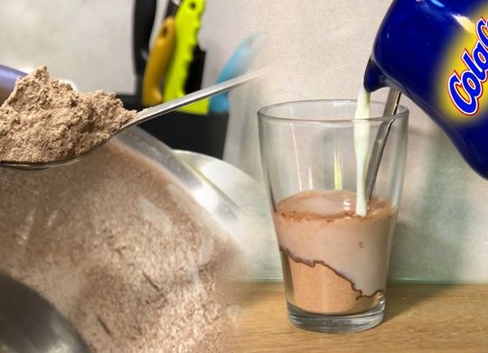 ColaCao casero integral sin azúcar y desgrasado