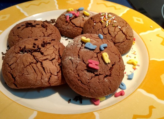 Galletas de chocolate abizcochadas