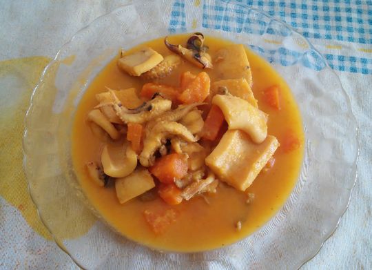 Jibia o sepia en salsa