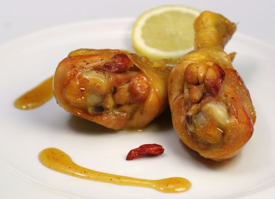 Muslitos de pollo con curry y miel