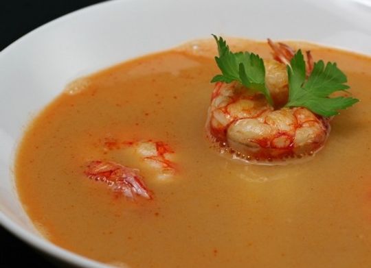 Sopa con frutos del mar